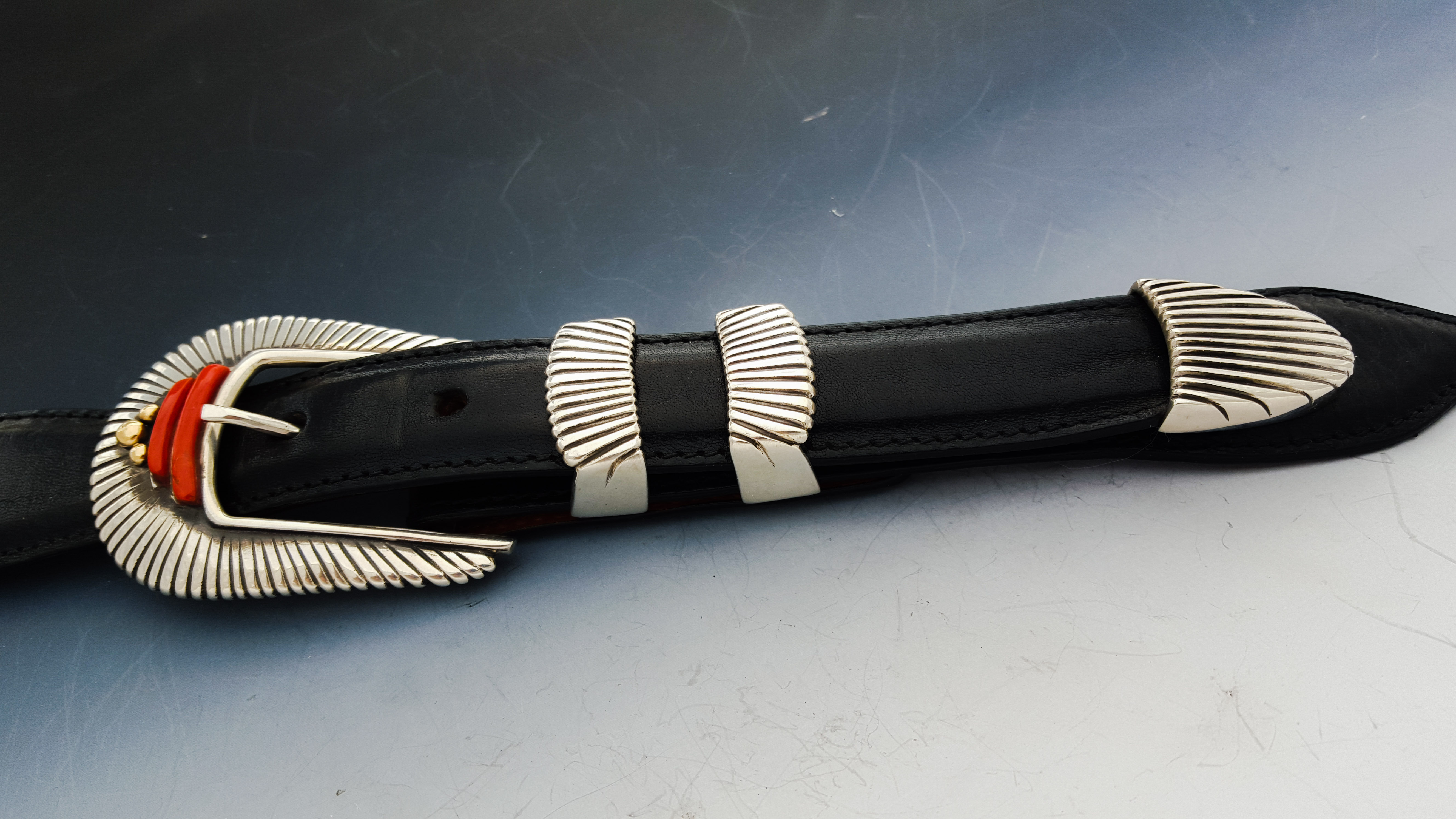 Sterling silver belt buckles belt tips